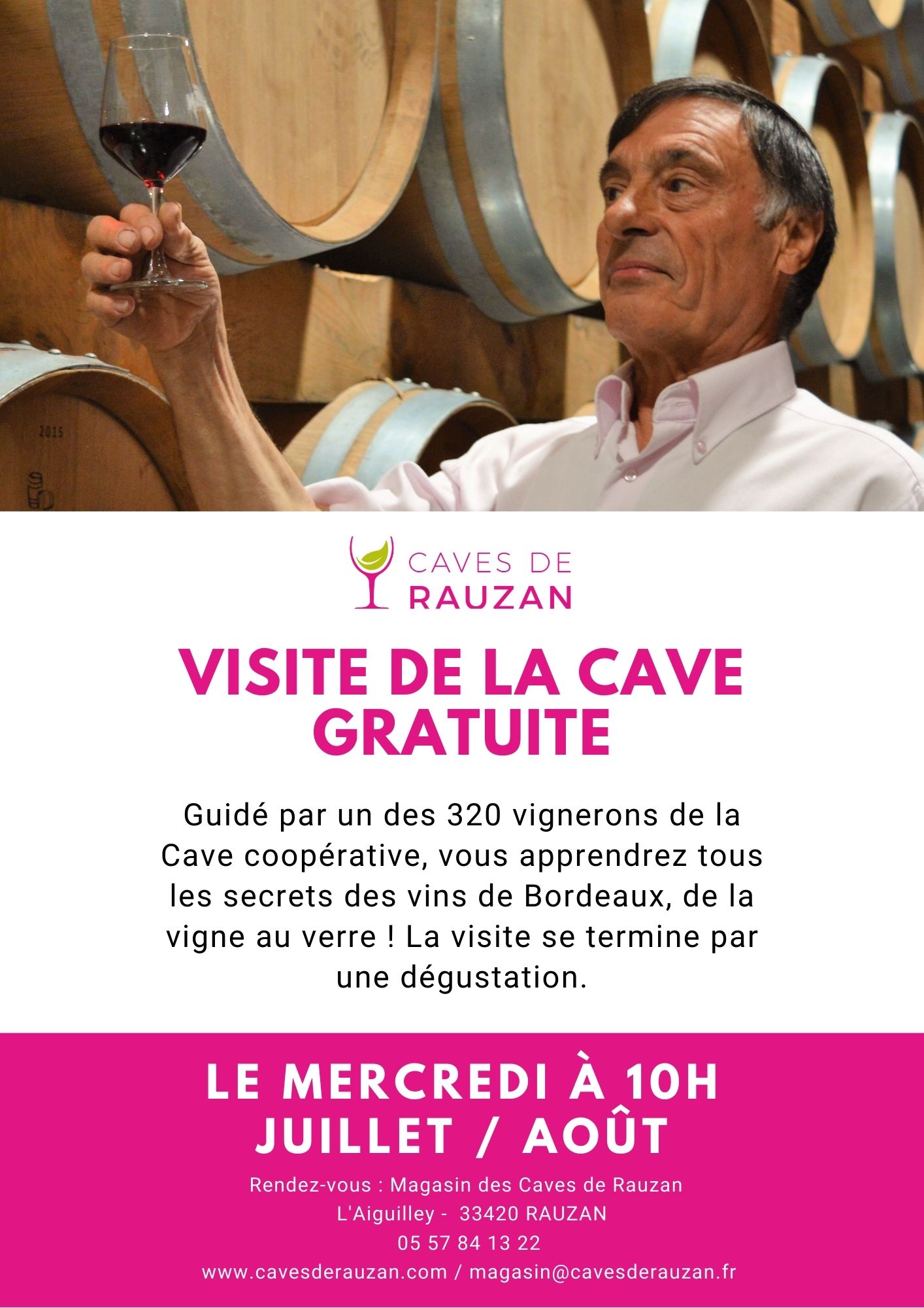 Visite gratuite de la Cave de Rauzan - Caves de Rauzan, le Blog